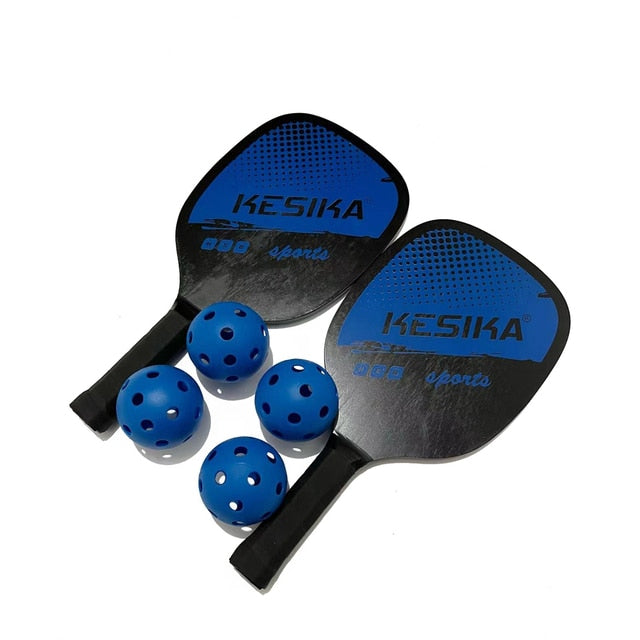 KESIKA Pickleball Paddle Set - 2 Rackets 4 Pickleball Balls with Carry ...